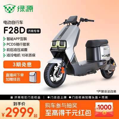 【济南专享】绿源新国标F28D长续航智能代步电动自行车 门店自提