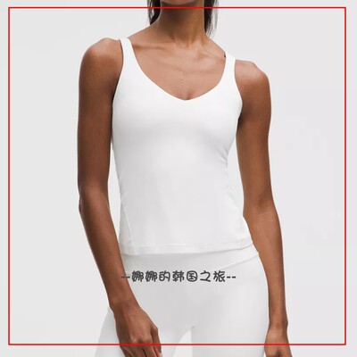 韩国代购lululemon Align女士纯色U型无袖运动背心短款 LW1DUTS