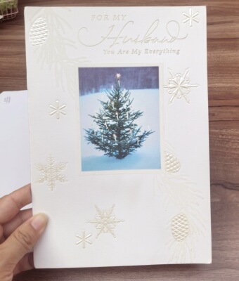 Hallmark 贺曼进口品质贺卡送丈夫老公圣诞节贺卡卡片礼物明信片