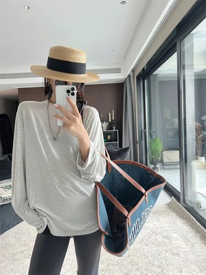 男友风宽松oversized莫代尔T恤