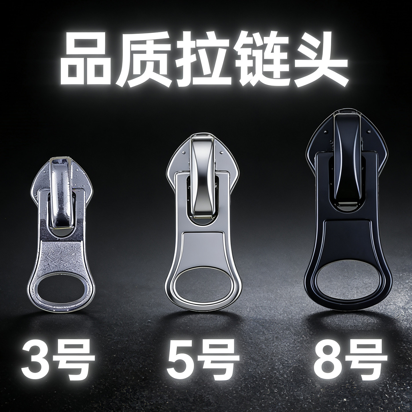 高档防滑拉链头正装拉头配件5号7号8冲锋衣羽绒服外套用上下拉锁