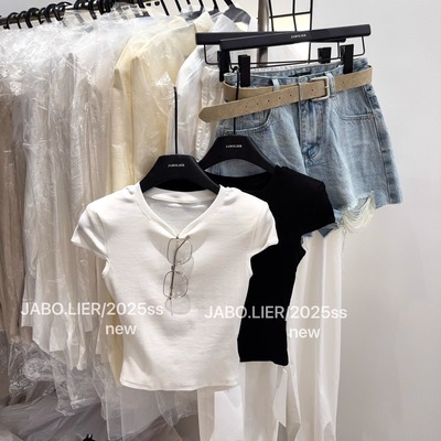 基础款百搭显瘦显身材短袖T恤女