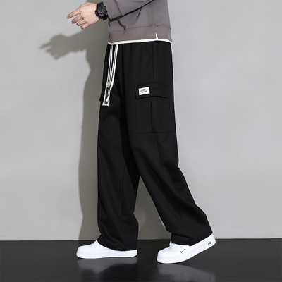 NANGAOFF潮牌大码直筒裤美式垂感潮流裤春秋季男士宽松运动裤加肥