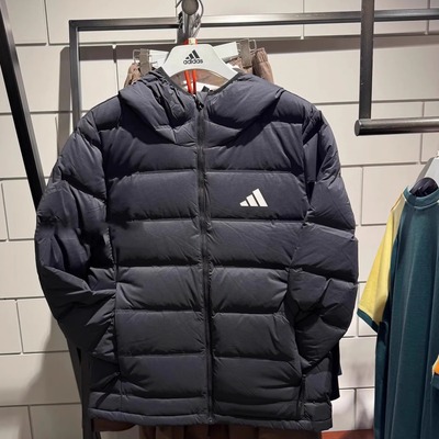 阿迪达斯羽绒服男25款运动休闲连帽保暖防风外套 KH3992 KH3993