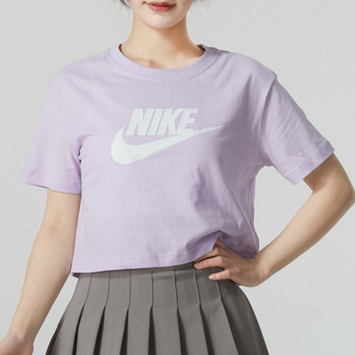Nike耐克短袖女装夏季新款透气圆领短款休闲棉T恤上衣BV6176-511