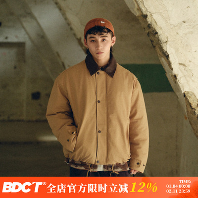 BDCT加厚冬季翻领羊羔毛棉衣外套
