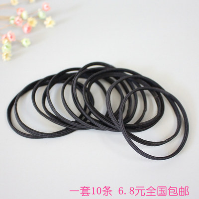 蕾拉家韩版男女细条扁皮筋不缠发