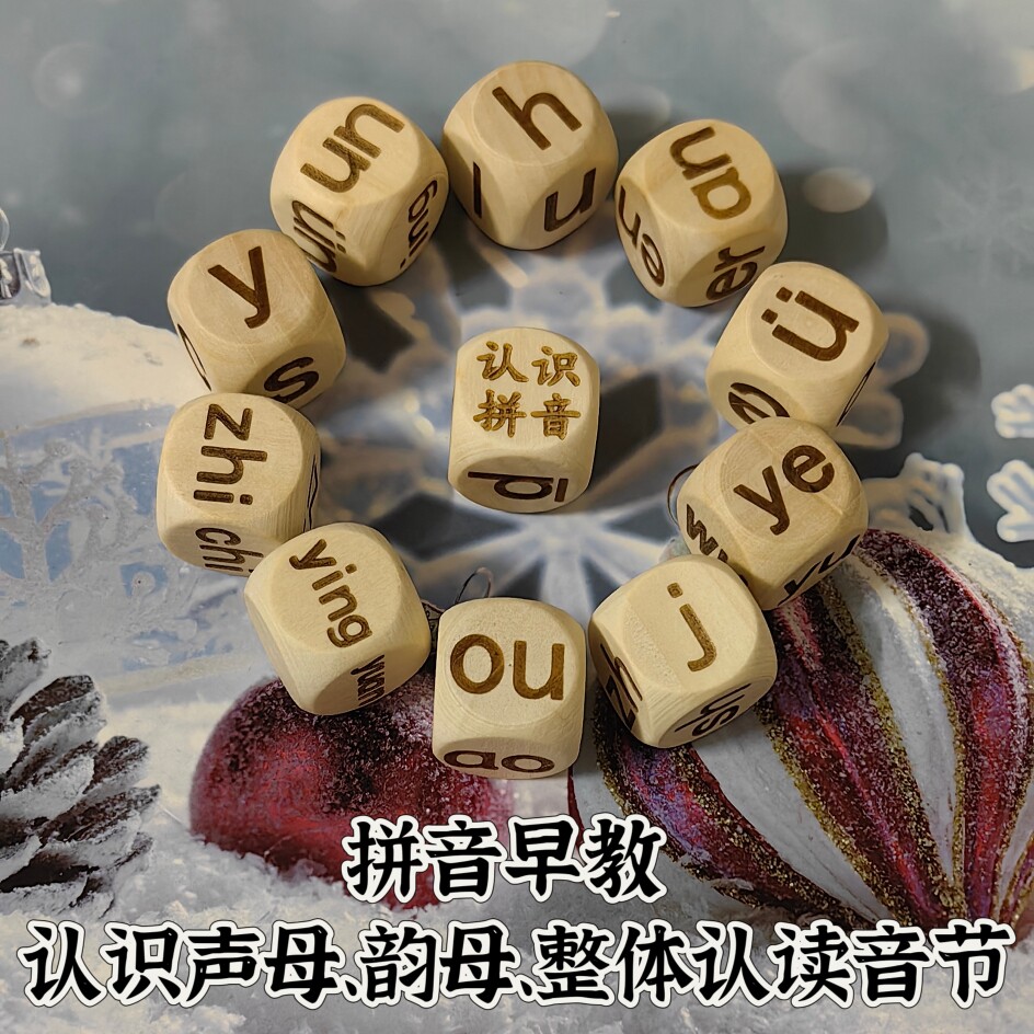 一年级学前儿童汉语拼音字母表声母韵母幼小衔接学习道具教具骰子