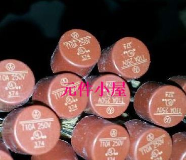 原装 WICKMANN 圆柱型保险丝  374 10A 250V   8*8MM 脚距5MM