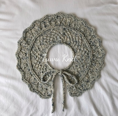 露露假领棒针编织中文图解文字说明