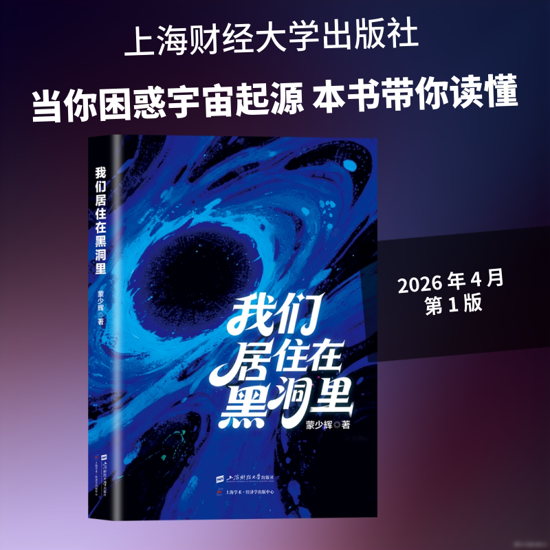 正版现货 我们居住在黑洞里 上海财经大学出版社 蒙少辉 著 自然科学总论