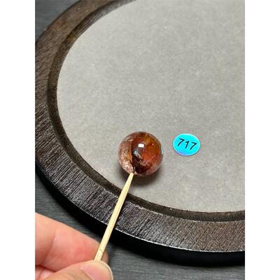 16.2mm红胶花水晶圆珠单