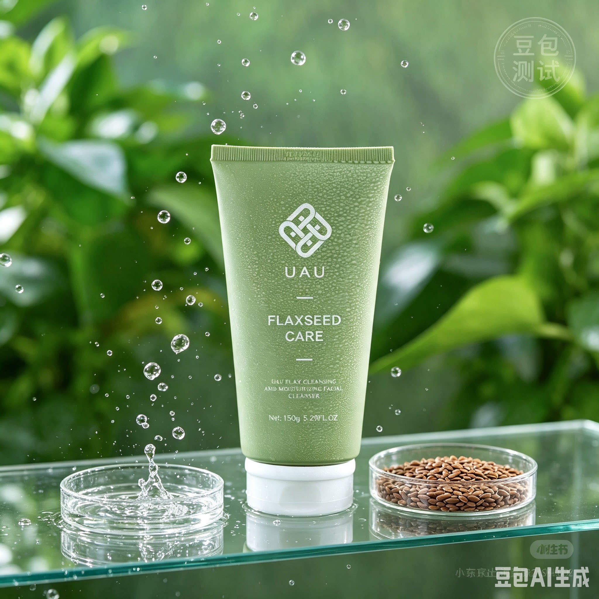 UAU亚麻洗面奶150g 净颜水润洁面乳 温和清洁控油保湿