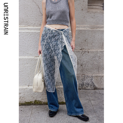 UNR原创品牌系带珍珠蕾丝屁帘