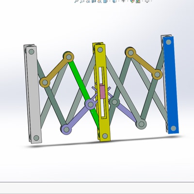 115.伸缩机构的延长方法solidworks2020模型带约束和运动仿真参数