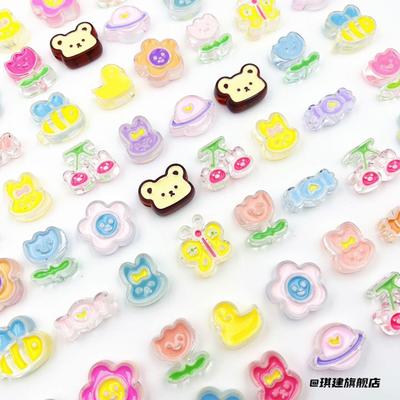 透明滴油亚克力串珠材料手工头绳