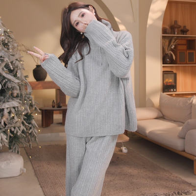 慵懒街头风时尚娃娃领套装