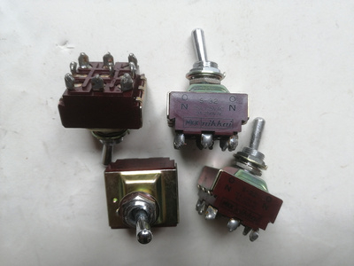 日本原装NKK nikkai（日开）S-32 9脚2档 大钮子开关 250V 9A