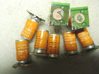 EPCOS西门子 SIKOREL系列Q级橙色长寿命 25v 3000uf 立式发烧电容