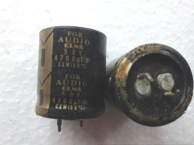 拆机日本伊娜 ELNA FOR AUDIO 50v 4700uf 金字发烧音频电容