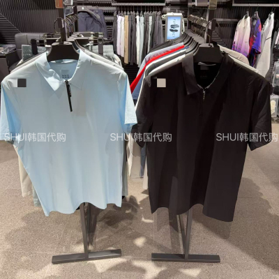 SHUI韩国直邮 26新款夏季男款半拉链速干POLO短袖T恤SR211TPS41