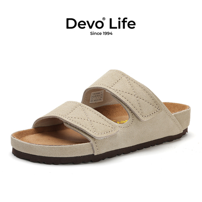 Devo夏季百搭一字拖鞋