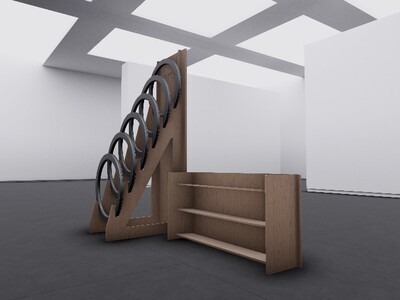 落地展示架0011山地公路轮组