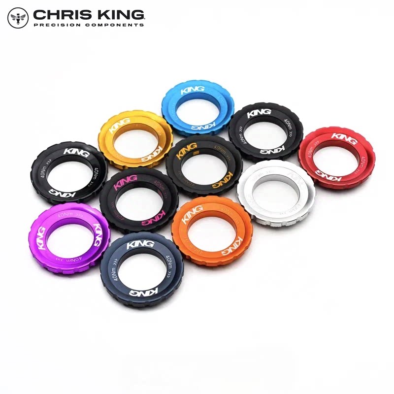 美国Chris King 公路车中锁碟刹碟片轻量铝合金锁紧环中锁盖