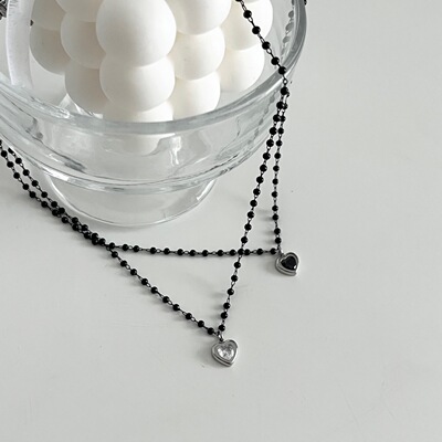 2025韩国东大门paparazzi代购ins风复古爱心项链颈链精致时尚百搭