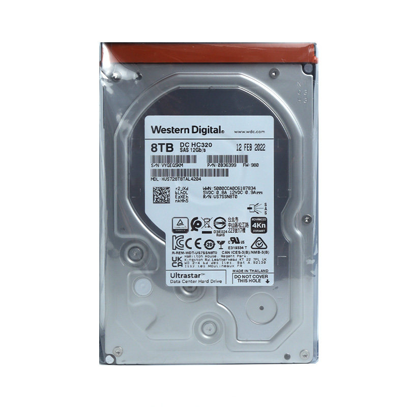 WD/西数HC320 HUS728T8TAL4204 8TB 3.5寸企业级SAS服务器硬盘8T