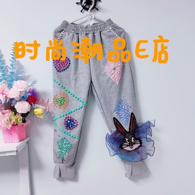 E00195  设计师款重工潮牌欧美时尚网红休闲裤