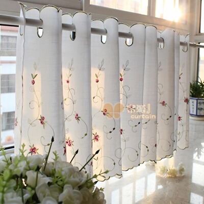 韩式小清新厨房半帘短帘