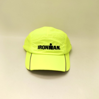 专业级IRONMAN赛事跑步帽 男女超轻速干夜跑反光荧光色运动鸭舌帽