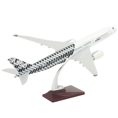 飞机模型空客A350-900原机型碳纤维客机礼品摆件仿真航模树脂47cm