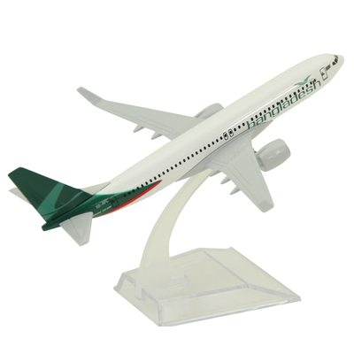 飞机模型波音B737-800孟加拉航空合金客机航模礼品摆件16厘米
