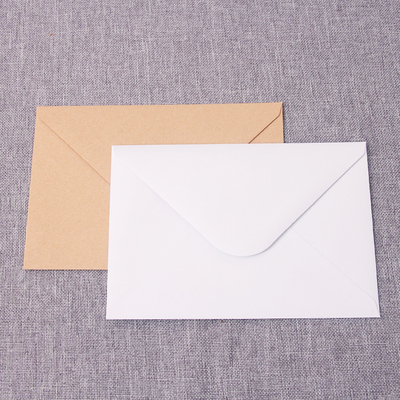 120g跨境信封牛皮纸信封白色信封贺卡信封含水口胶11x16cm