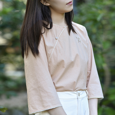 文艺复古新中式衬衫上衣