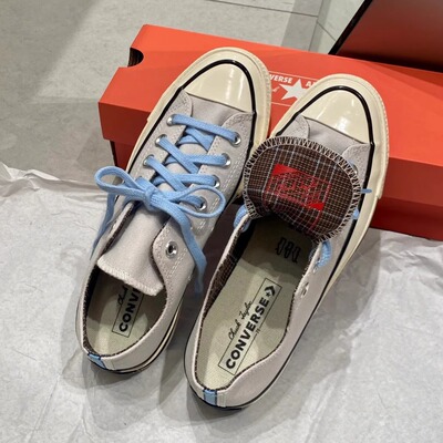 匡威格纹低帮帆布鞋A13293C