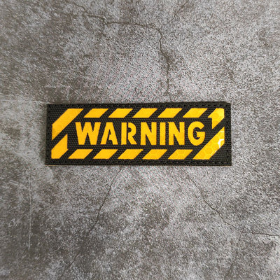 warning反光魔术贴徽章个性背包