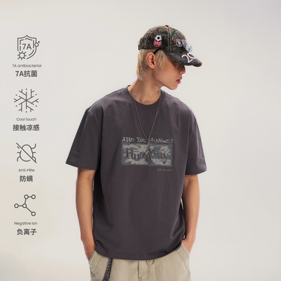 瞬时山野Monterest验证码印花短袖T恤