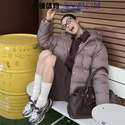 NIKE/耐克Therma-FIT女款时尚舒适百搭保暖连帽羽绒服IH0728-010