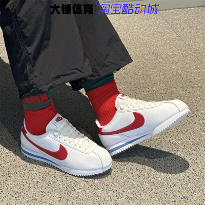 Nike/耐克Cortez白红复古百搭低帮休闲阿甘鞋跑步鞋DN1791-108