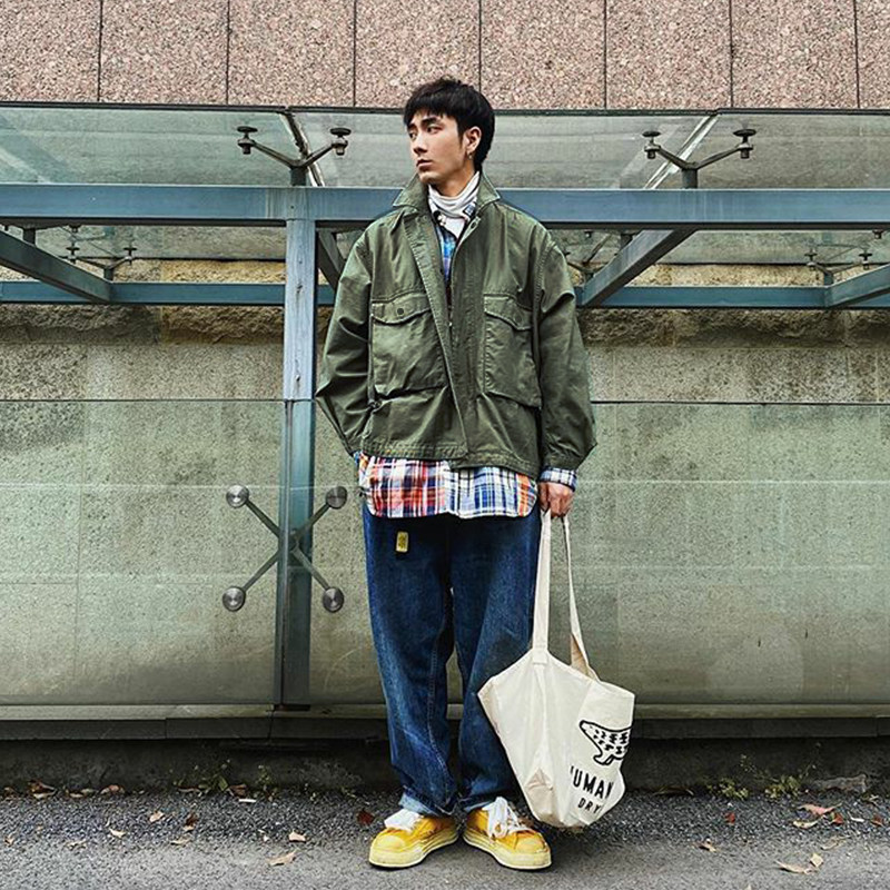 WORKWARE日系复古工装m65改良短款余文乐口袋派克夹克外套非BEAMS_虎窝淘