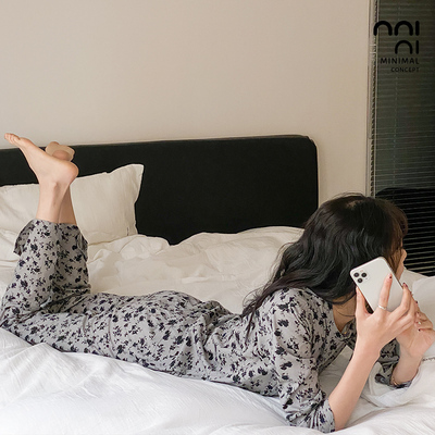 柔软针织棉睡衣A类家居服套装