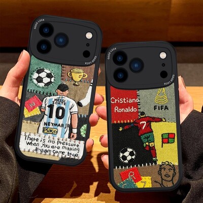 适用苹果17ProMax保户包梅西c罗iPhone16世界杯15姆巴佩14内马尔