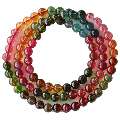 碧雅老矿碧玺多圈手链