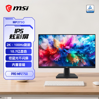微星27英寸2K办公IPS家用显示器