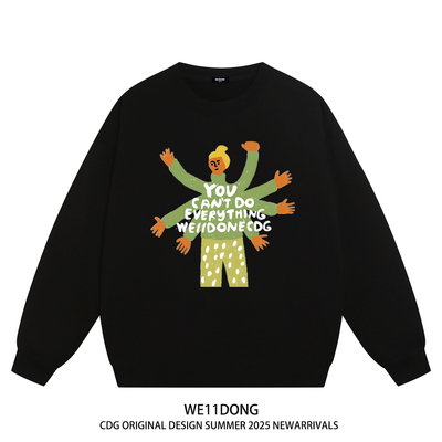 WE11DONE宋佳明星同款圆领卫衣