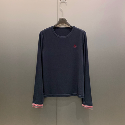 【小雨姐在这里】韩系新款星球圆领刺绣气质显瘦长袖T恤 T8892