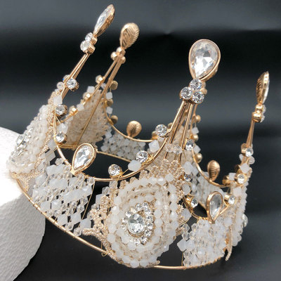 皇冠 蛋糕装饰 欧式皇冠 复古手工水晶女王大皇冠 蛋糕摆件热销款